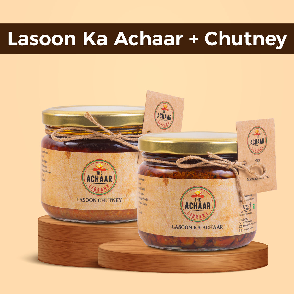 Lasoon Ka Achaar + Lasoon Chutney = The Achaar Library
